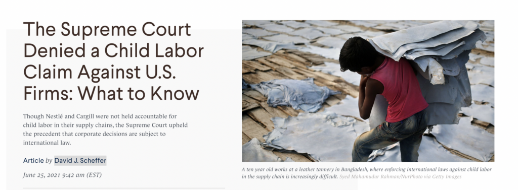 The Supreme Court Denied a Child Labor Claim Against U.S. Firms: What ...