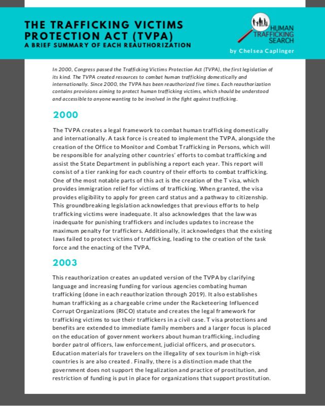 Global Resource Database – Human Trafficking Search