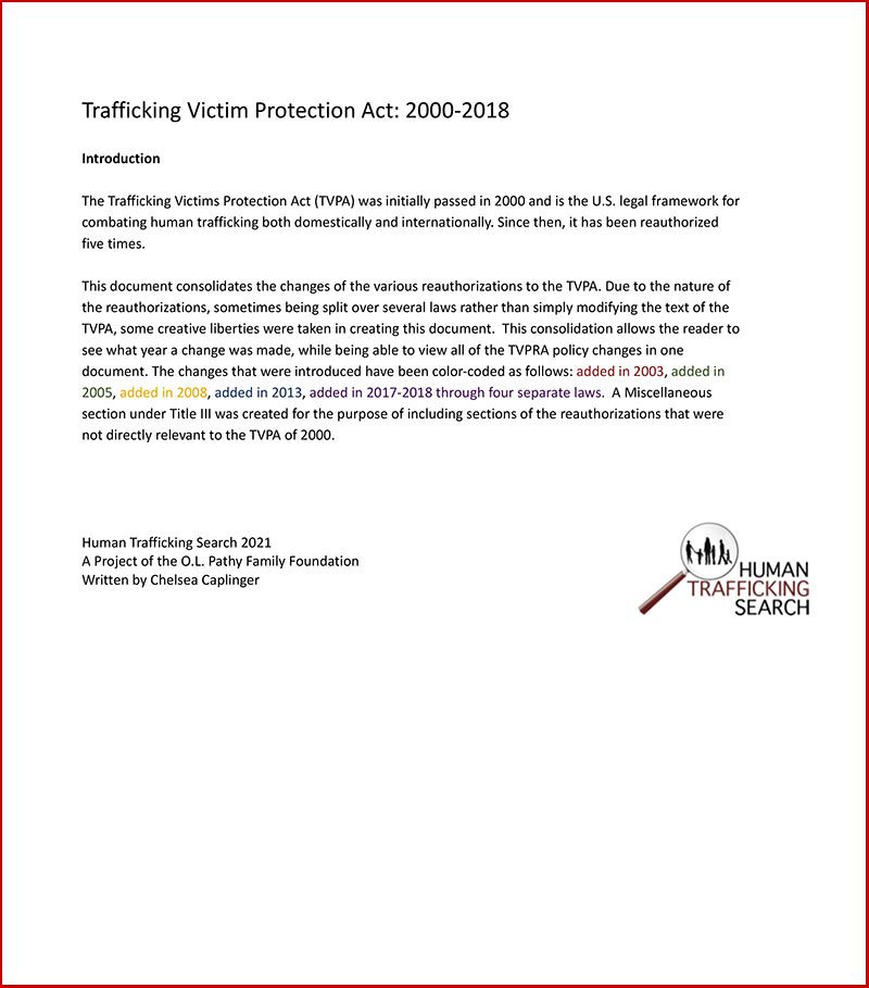 Global Resource Database – Human Trafficking Search